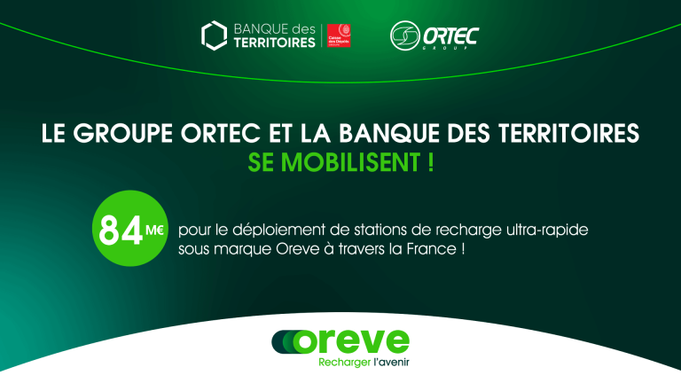 Le Groupe Ortec lance Oreve, le réseau de recharge ultra-rapide